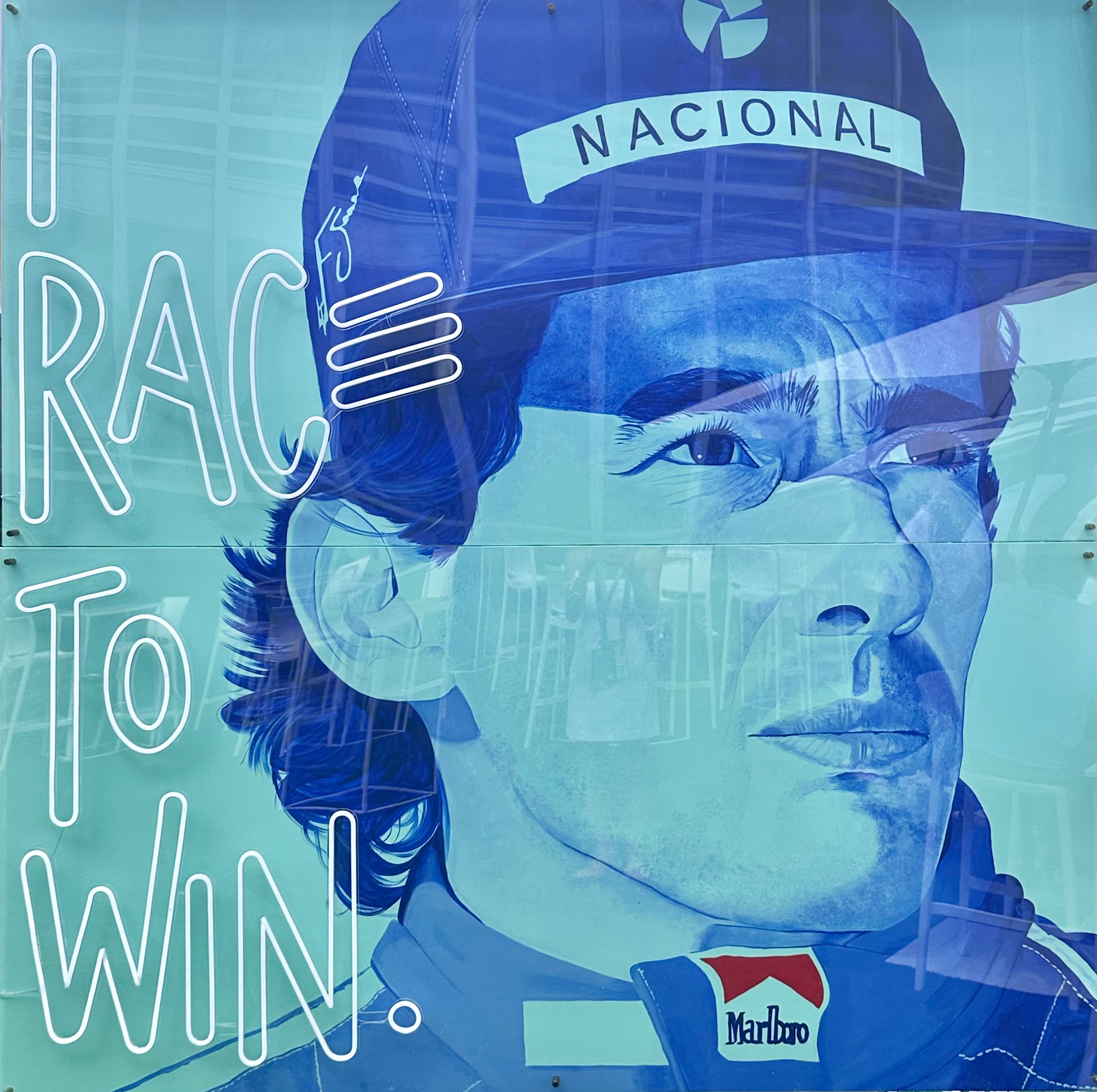 Neon Ayrton Senna – victoria white creates