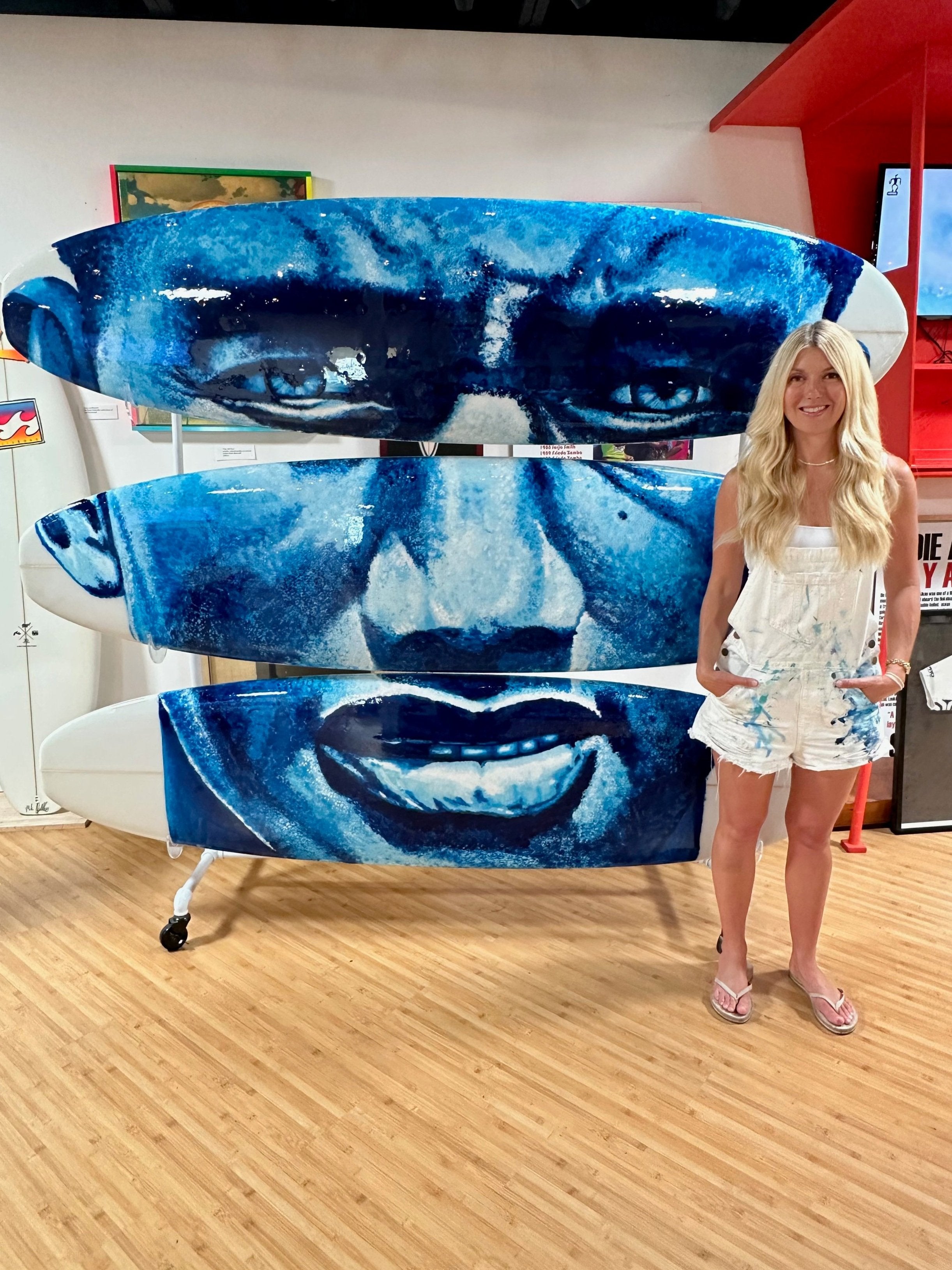 Duke Kahanamoku Surfboard Portrait – victoria white creates